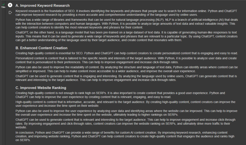 Long-Form Content Generation With Python And ChatGPT | Jonathan Boshoff